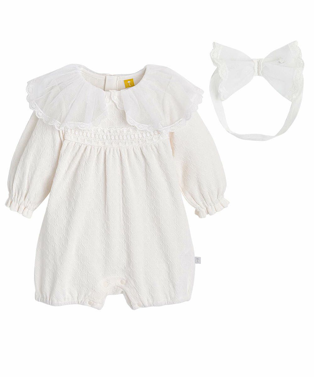 【フォーマル2点セット】レースカバーオール＆ヘアバンド | おしゃれな子供服 moimoln（モイモルン） 公式Online Store