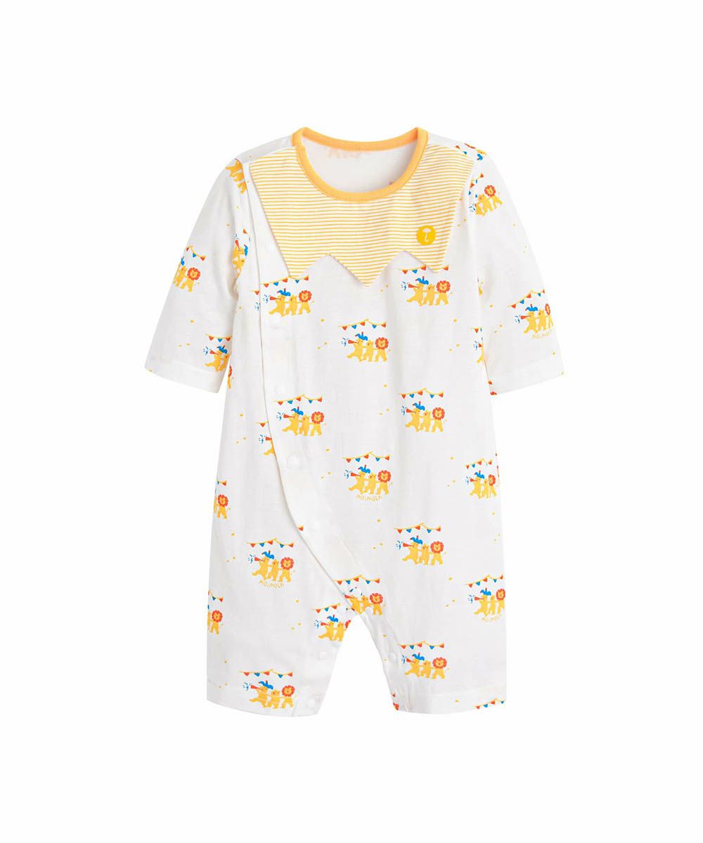 【バンブーコットン】アニマルバンド7分袖カバーオール | おしゃれな子供服 moimoln（モイモルン） 公式Online Store