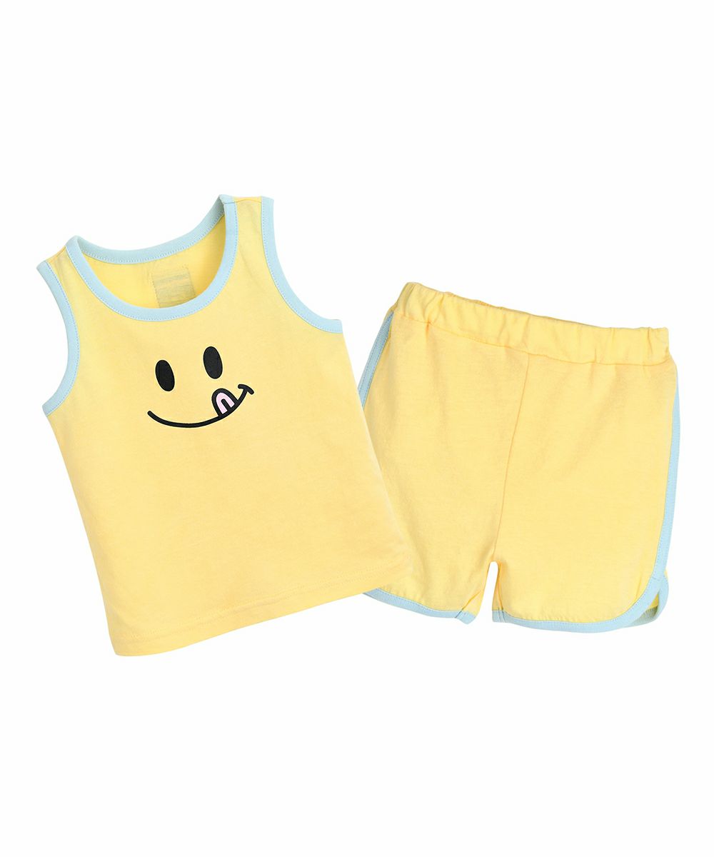 【セットアップ】ノーティッド スマイルノースリーブトップス＆パンツ | おしゃれな子供服 moimoln（モイモルン） 公式Online Store
