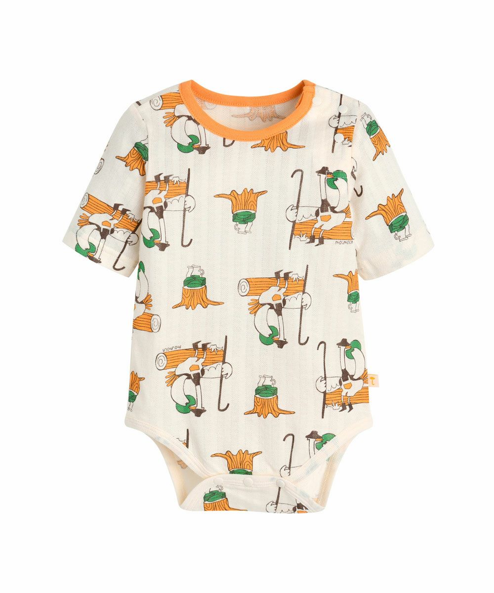 【クール素材】ダチョウ柄ロンパース | おしゃれな子供服 moimoln（モイモルン） 公式Online Store