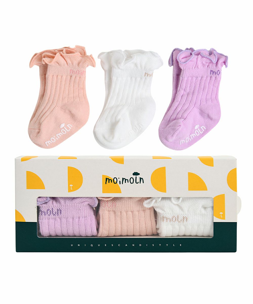 【3点セット】フリル新生児ソックス | おしゃれな子供服 moimoln（モイモルン） 公式Online Store