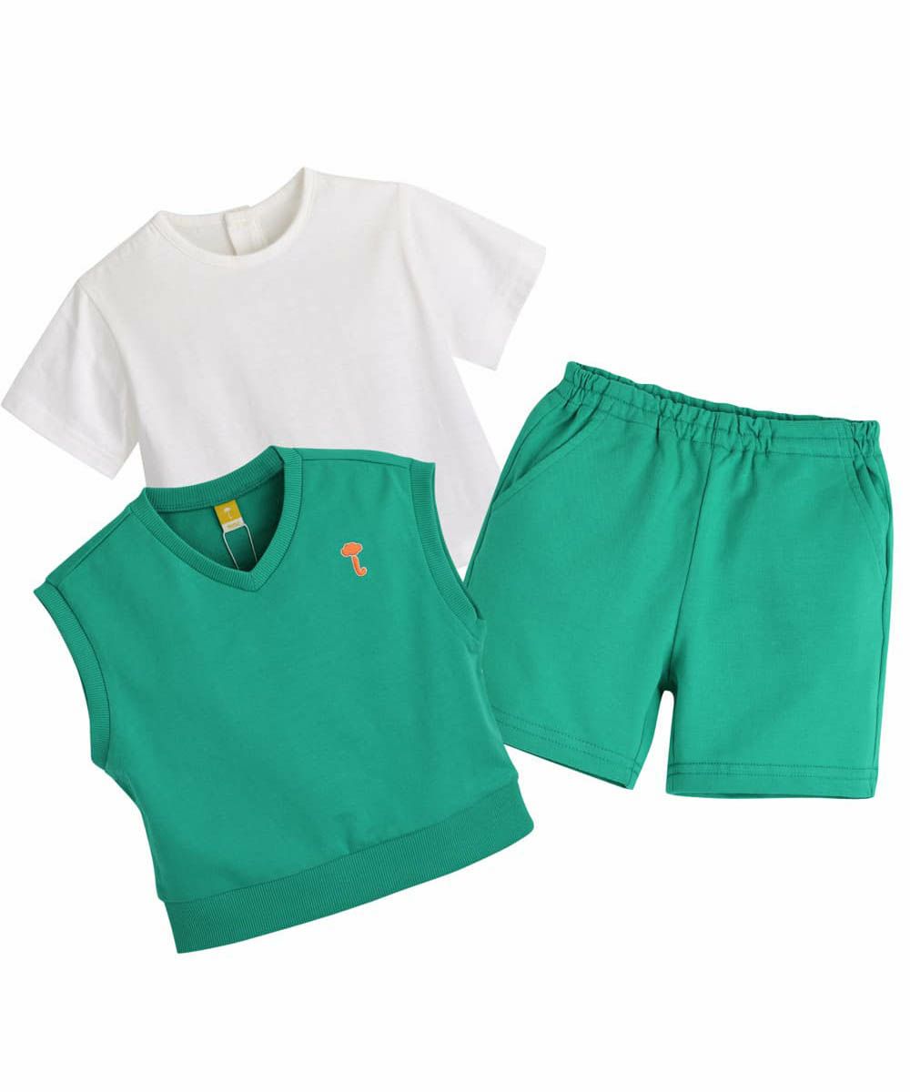 【3点セット】カラーベスト＆パンツ＆Tシャツ | おしゃれな子供服 moimoln（モイモルン） 公式Online Store
