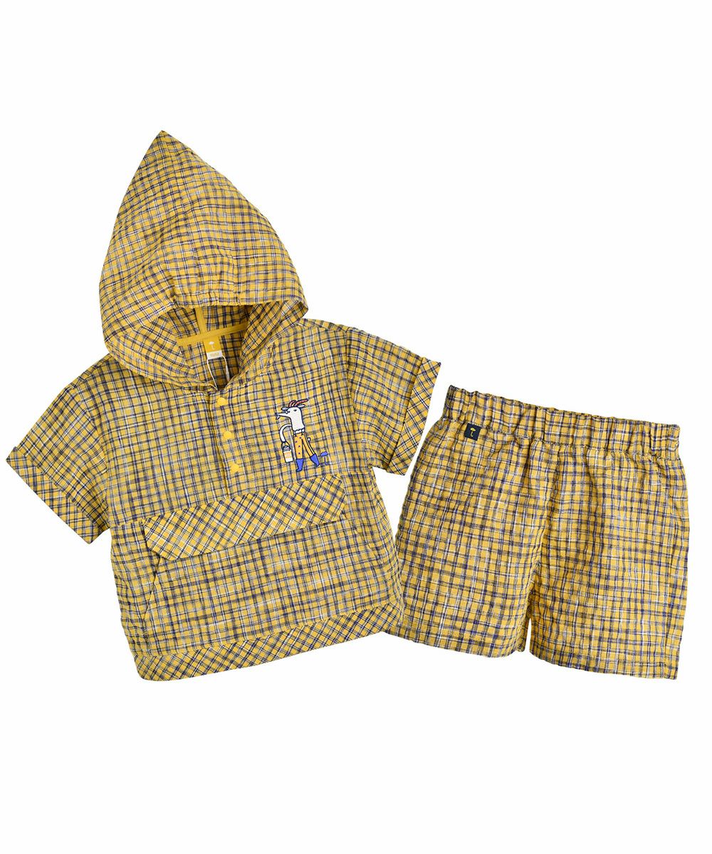 【セットアップ】アニマルチェッカーアノラックトップス＆パンツ | おしゃれな子供服 moimoln（モイモルン） 公式Online Store