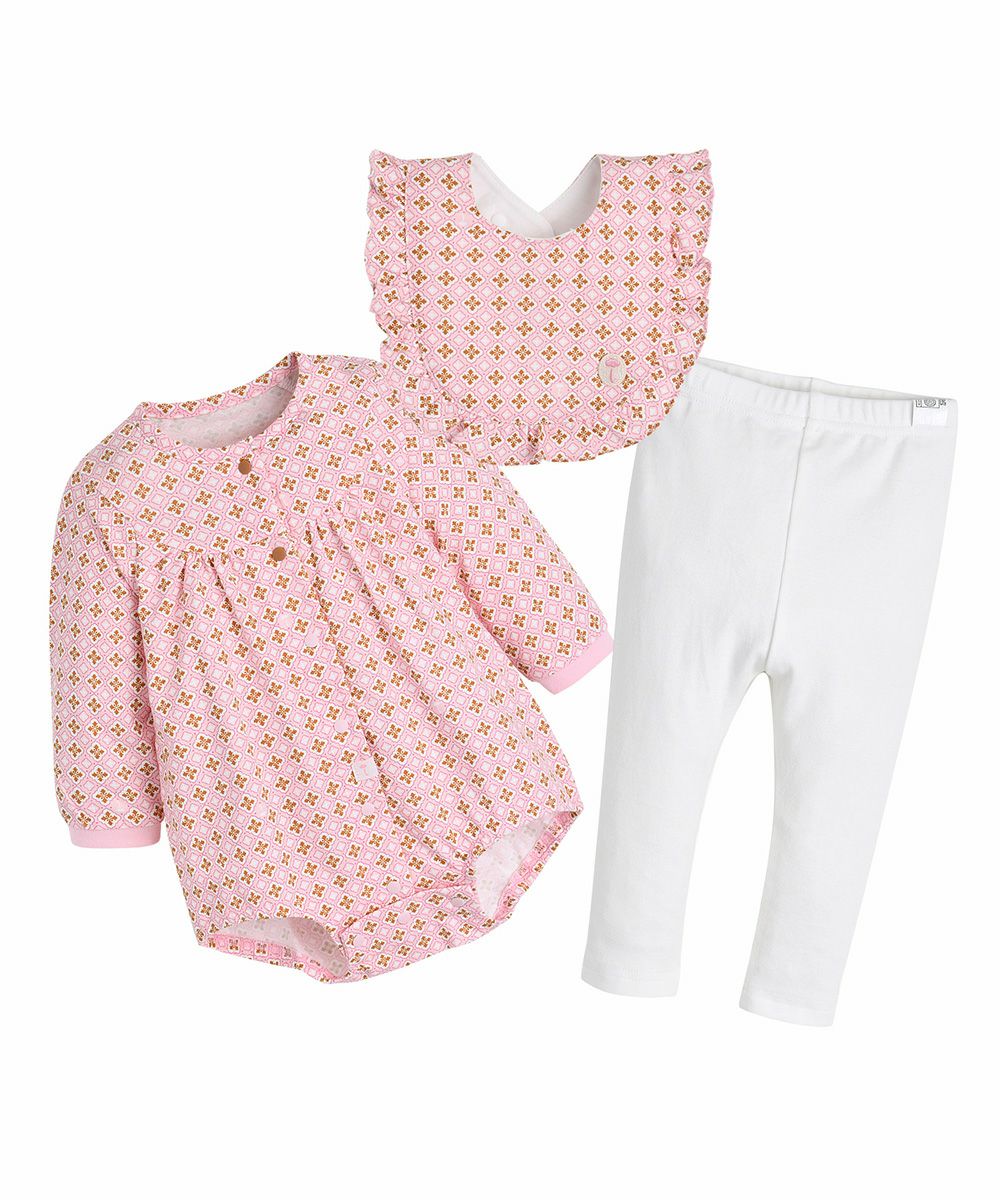 【3点セット】ダイヤ柄ロンパース＆レギンス&スタイ | おしゃれな子供服 moimoln（モイモルン） 公式Online Store