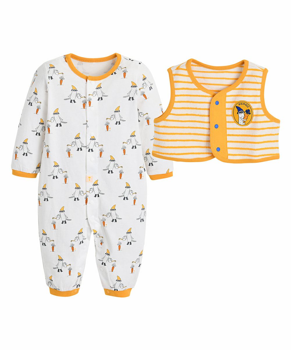 【2点セット】ボーダーベスト＆アニマルモチーフカバーオール | おしゃれな子供服 moimoln（モイモルン） 公式Online Store